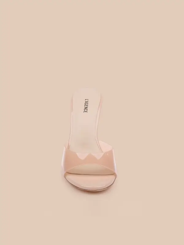 L'Agence Avery Open-toe Stiletto Mule - Nude