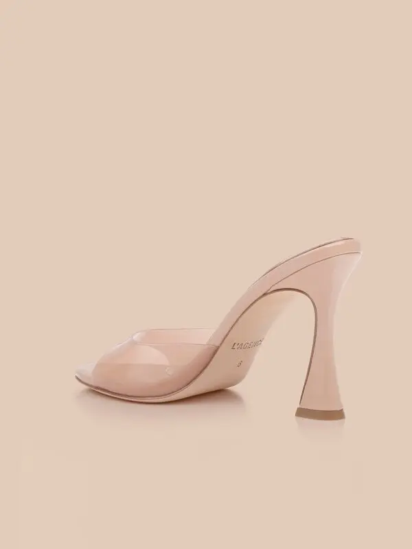 L'Agence Avery Open-toe Stiletto Mule - Nude