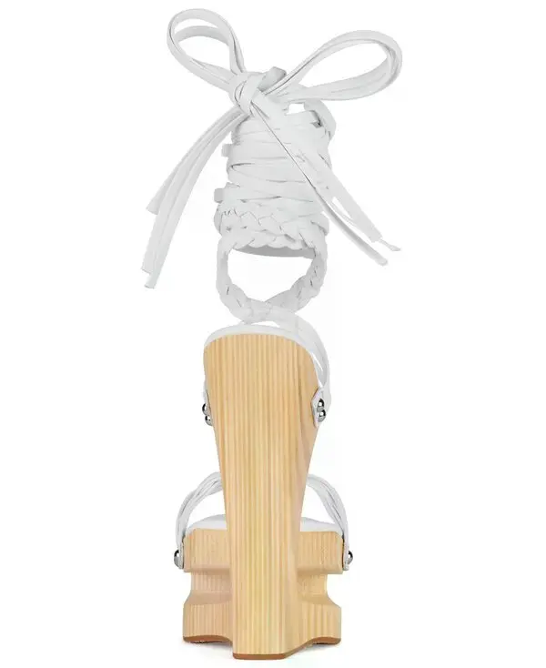 Jeffrey Campbell Sculpted Platform Leg-wrap Sandals