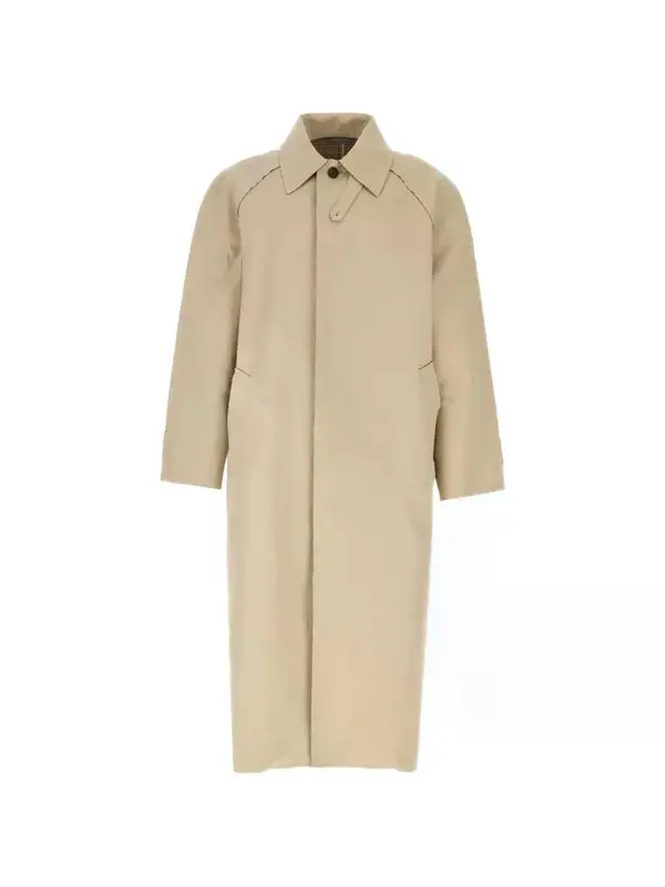 Balenciaga Raw-edge Raglan-sleeve Trench Coat