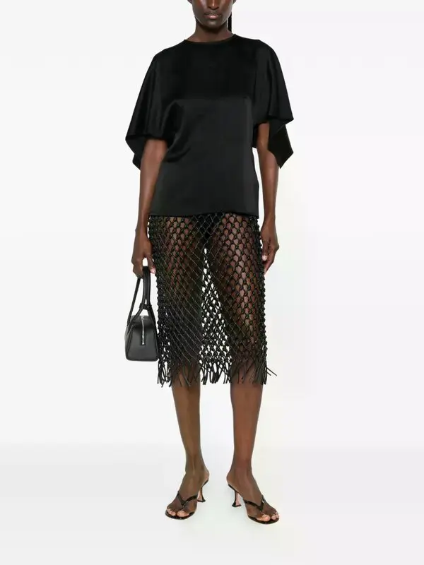 Stella McCartney Cape Sleeve Tie Fastening Top