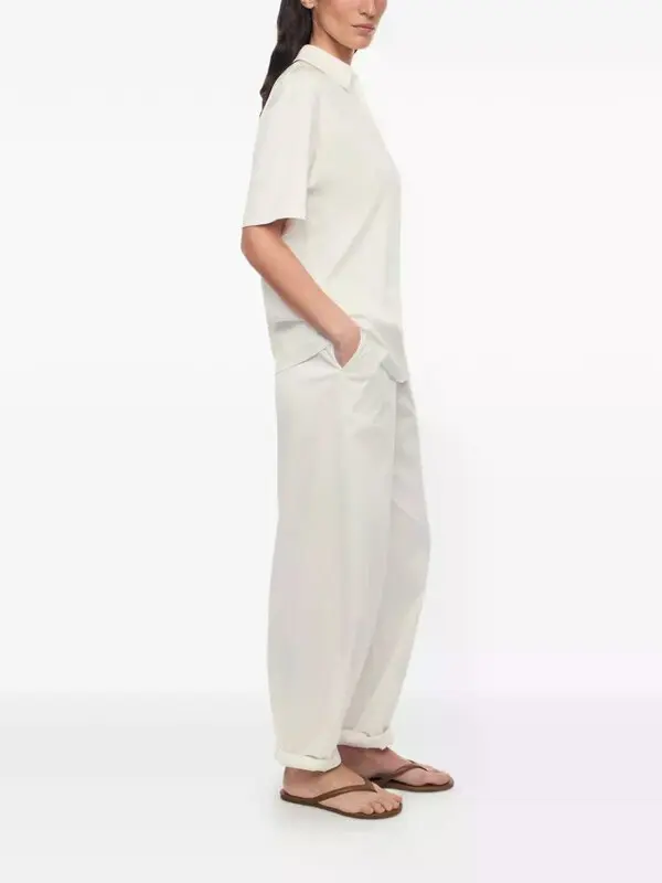 12 STOREEZ Mica Mercerised Cotton Wide-leg Trousers