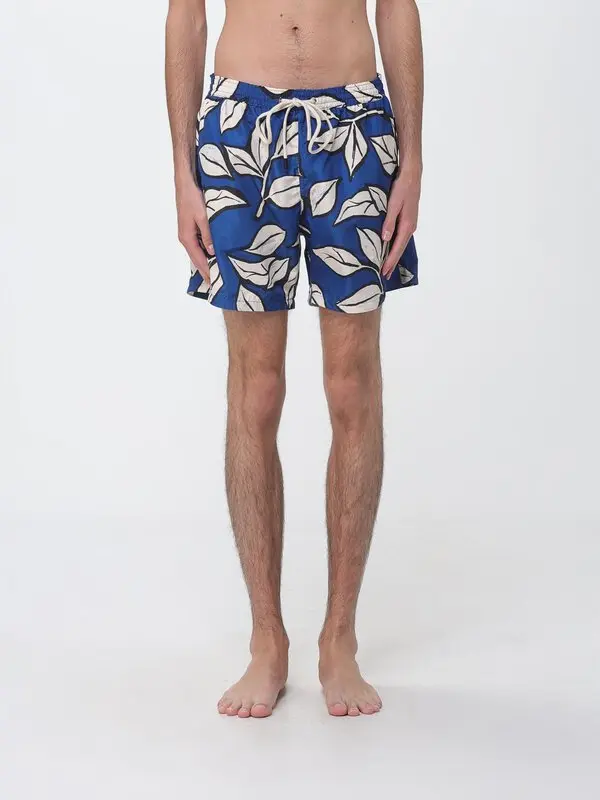 NOM Swimsuit With Leaf Print - Navy