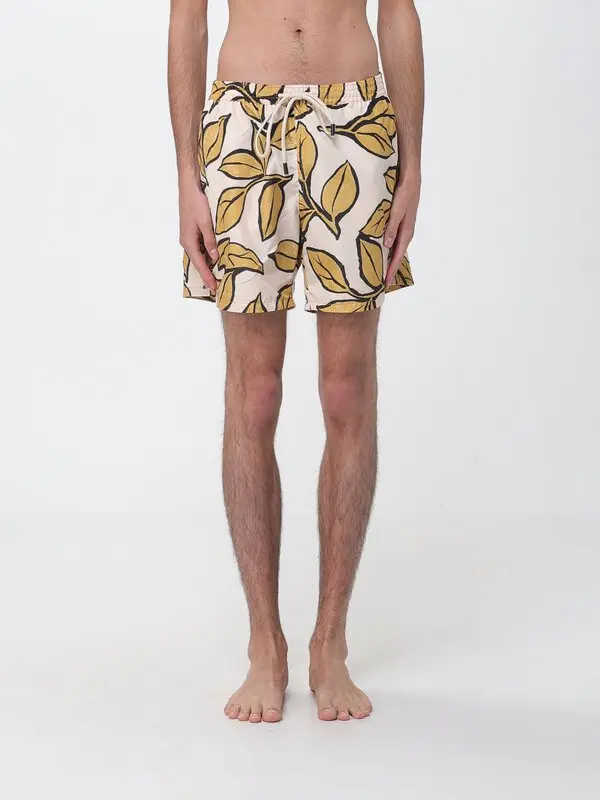 NOM Swimsuit With Leaf Print - Yellow