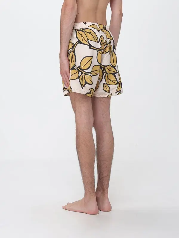 NOM Swimsuit With Leaf Print - Yellow