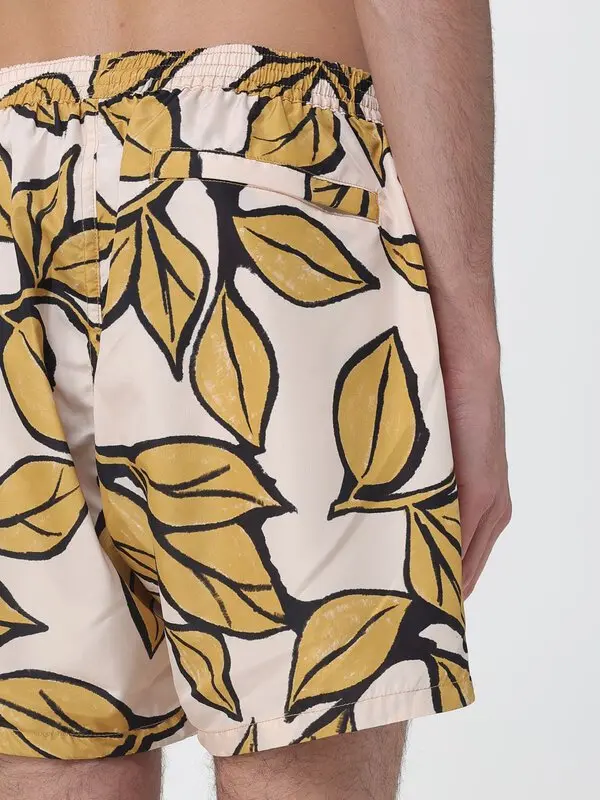NOM Swimsuit With Leaf Print - Yellow