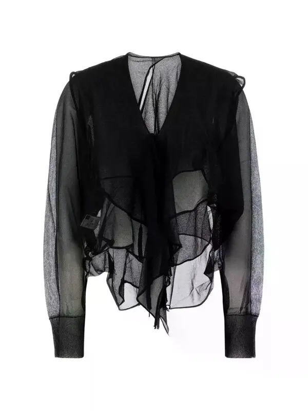 Y’s Ruffled Semi-sheer Tunic