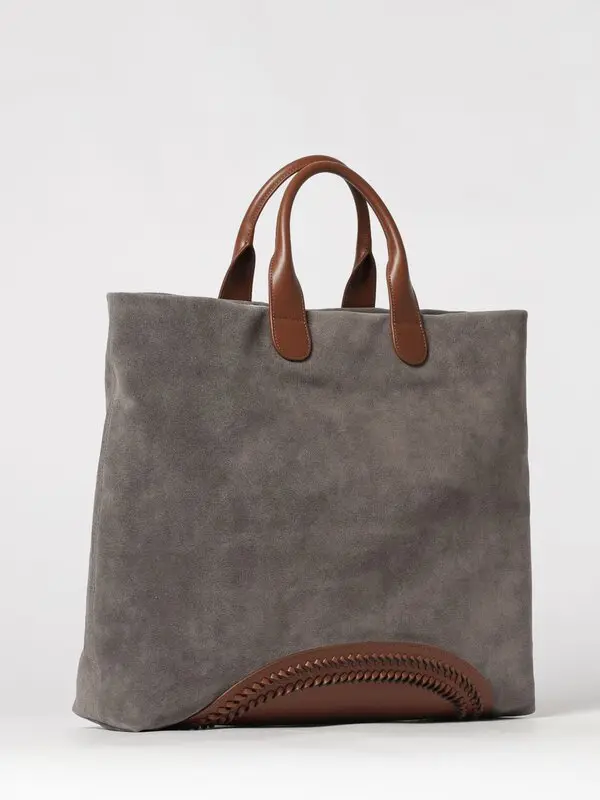Emporio Armani Suede Shoulder Bag With Leather Trim