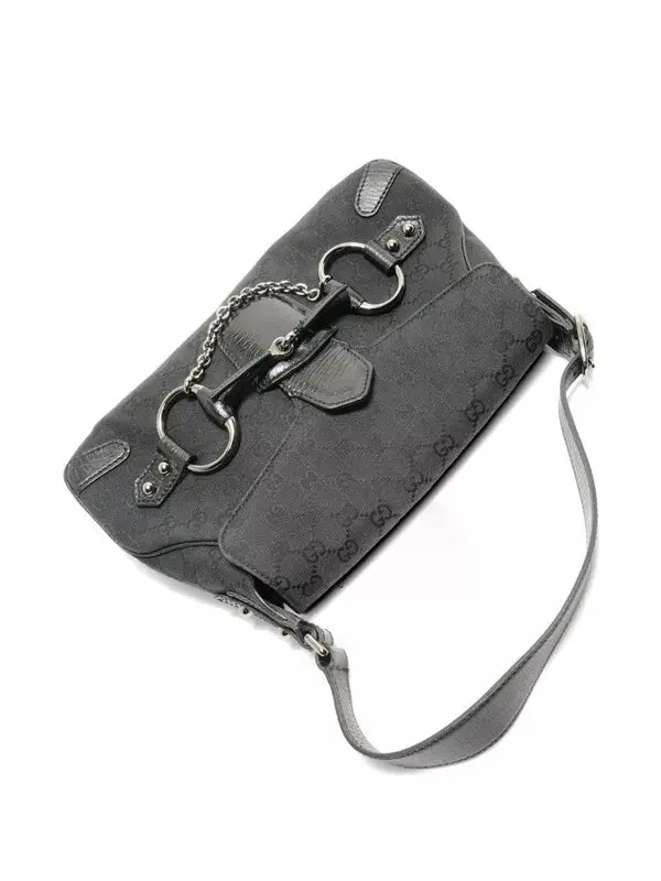 Gucci Horsebit Gg Canvas Shoulder Bag
