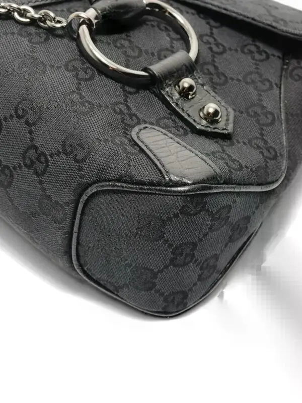 Gucci Horsebit Gg Canvas Shoulder Bag