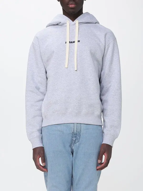 JIL SANDER Cotton Hoodie - Grey