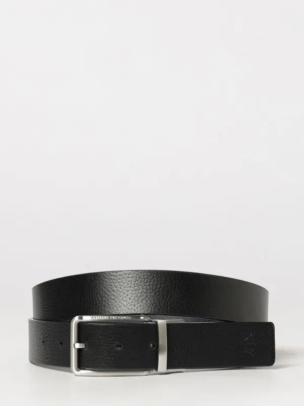 Armani Exchange Leather Belt - Black