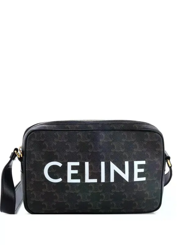 Celine Triomphe Coated Canvas Messenger Bag - Brown