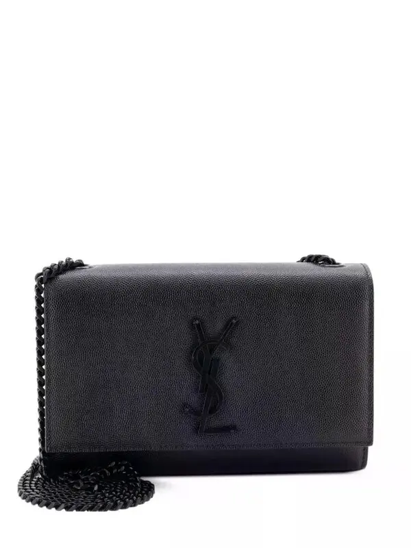 Saint Laurent Small Grainy Leather Crossbody Bag - Black