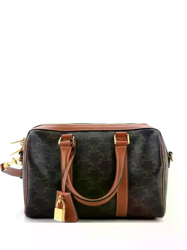 Celine Triomphe Coated Canvas Medium Shoulder Bag