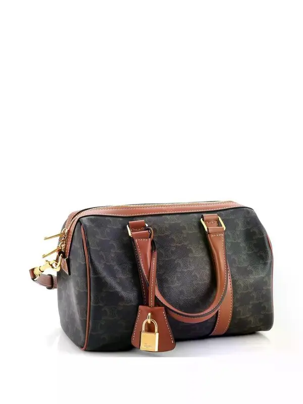 Celine Triomphe Coated Canvas Medium Shoulder Bag