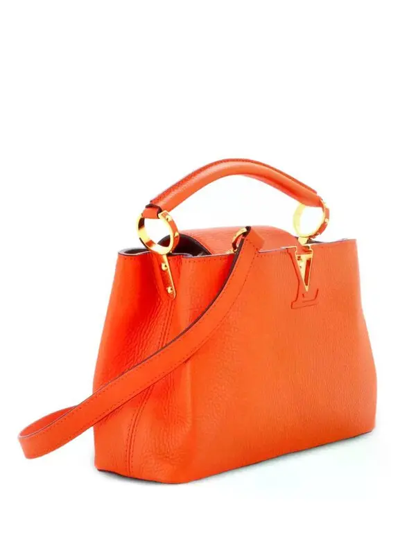 LOUIS VUITTON Capucines Bb Satchel Bag - Orange