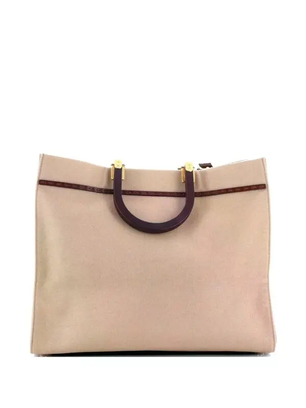Fendi Sunshine Shopper Tote Bag - Neutrals
