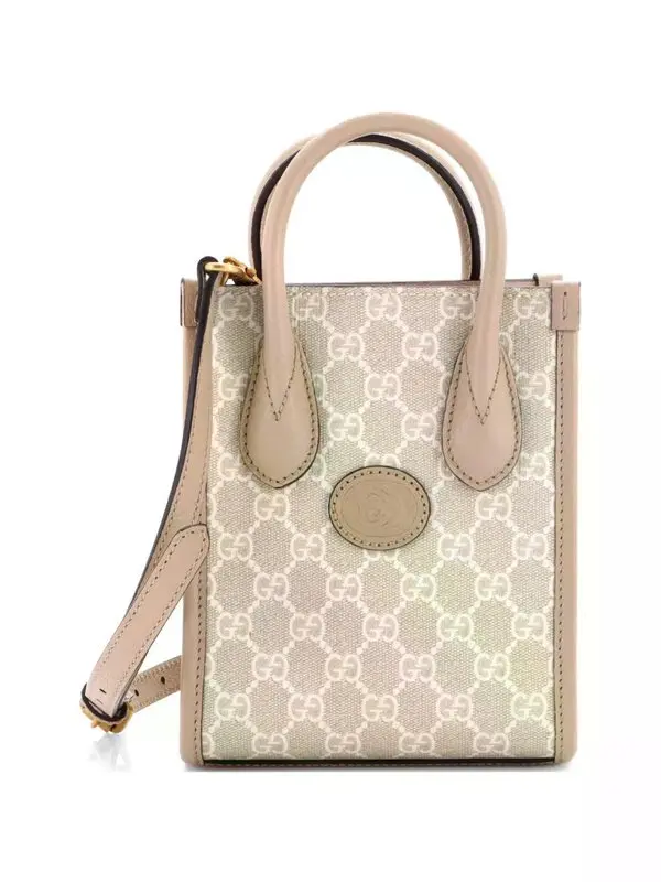 Gucci Gg Coated Canvas Mini Satchel - Neutrals