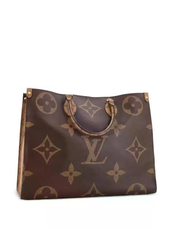 LOUIS VUITTON Giant Monogram Reverse Onthego Gm Tote Bag - Brown