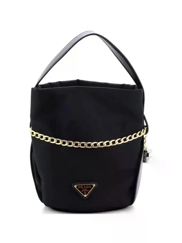 Prada Re-nylon And Nappa Leather Mini Bucket Bag