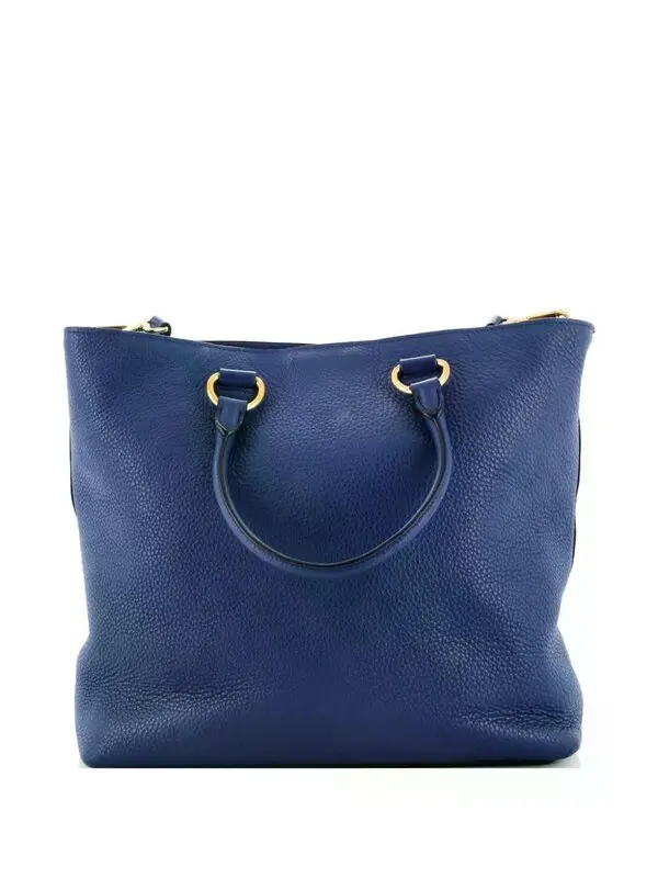 Prada Convertible Shopper Vitello Daino Large Tote Bag
