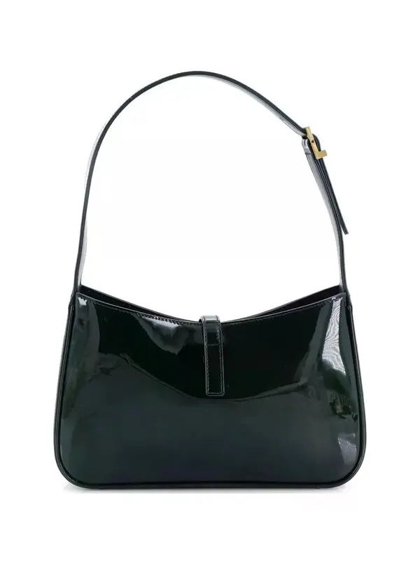 Saint Laurent Le 5 À 7 Small Patent Hobo Bag - Green
