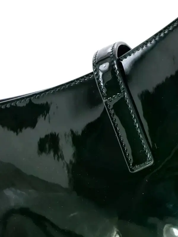 Saint Laurent Le 5 À 7 Small Patent Hobo Bag - Green