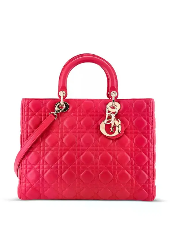 Dior Lady Large Tote Bag - Pink