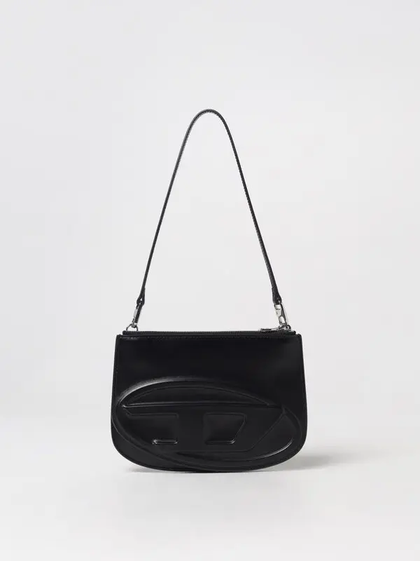 DIESEL® Embossed Logo Shoulder Bag - Black