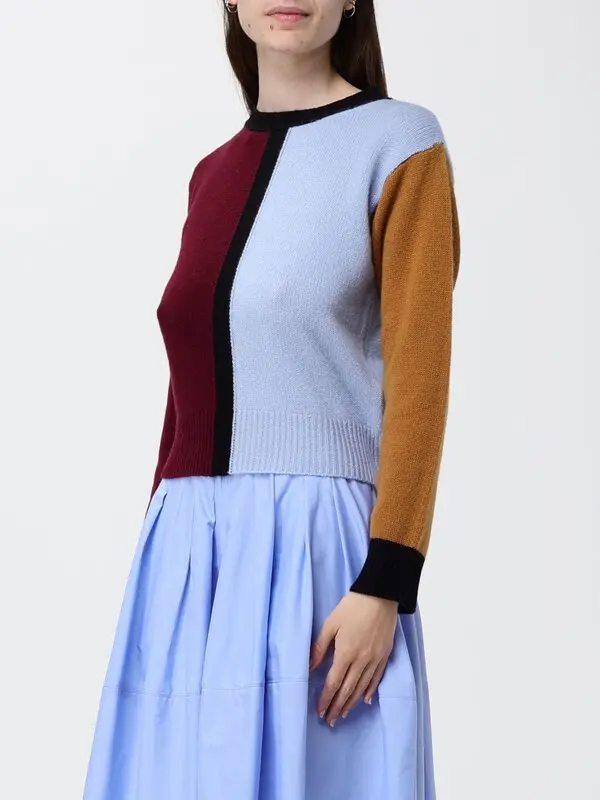 Marni Two-tone Abstract Pattern Cashmere Sweater