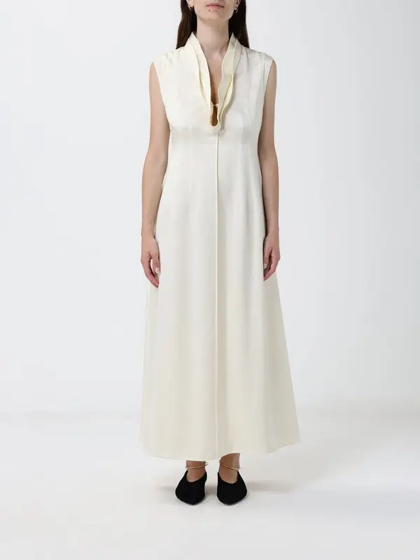 JIL SANDER Sleeveless Midi Dress - Ivory