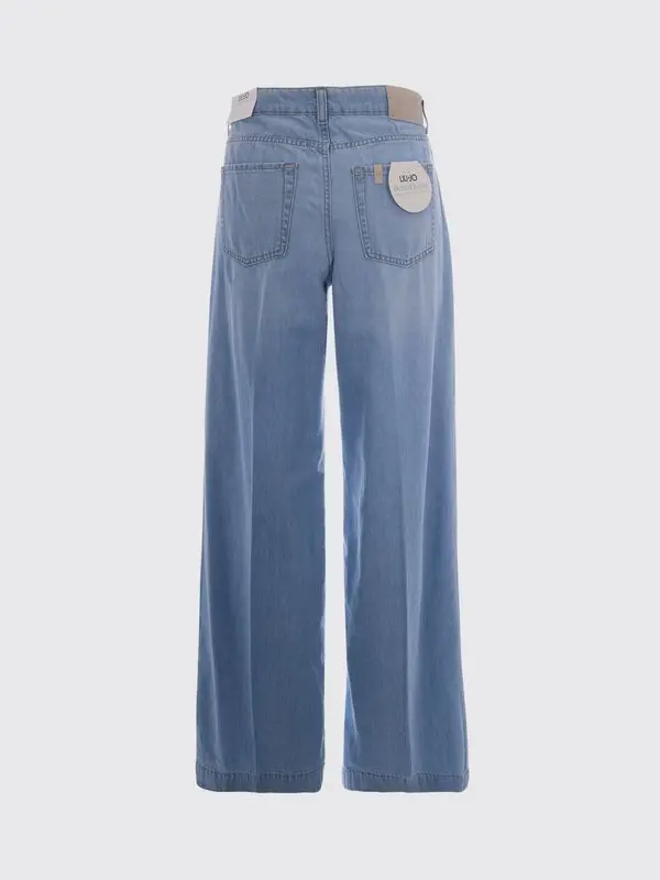 Liu Jo Cotton Lyocell Denim Wideleg Palazzo Jeans
