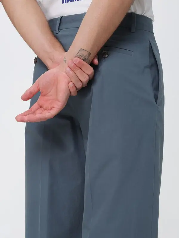 JIL SANDER Wide Leg Cotton Drill Trousers