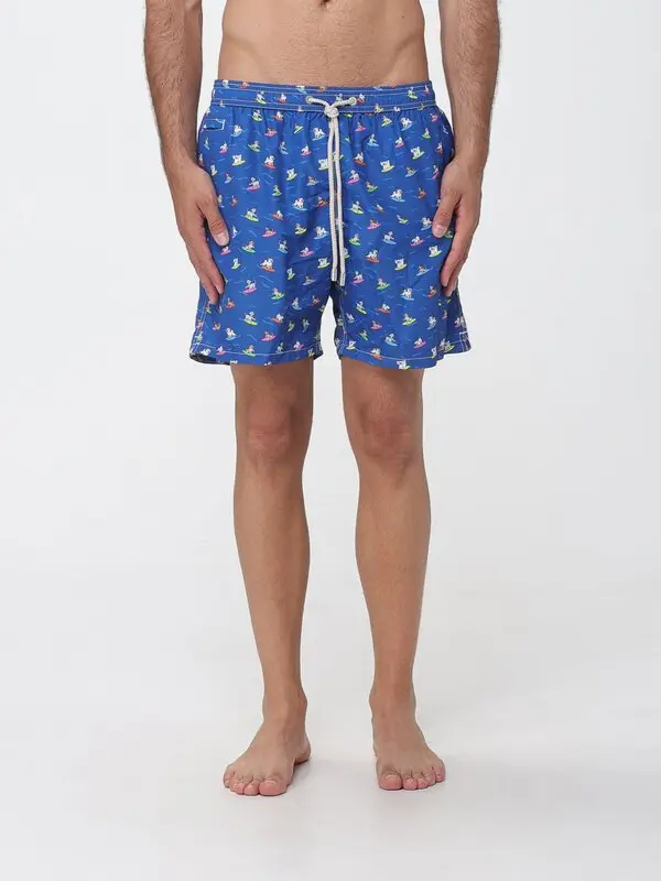 MC2 SAINT BARTH Swim Shorts With Print - Blue 1