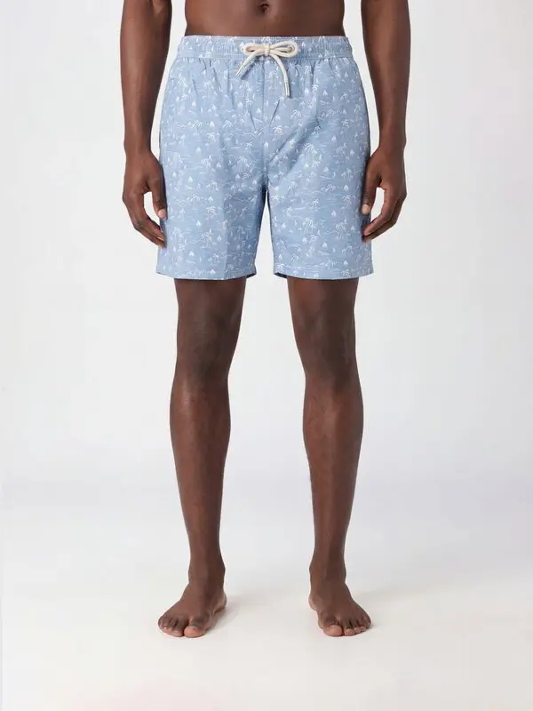 MC2 SAINT BARTH Swim Shorts With Print - Gnawed Blue