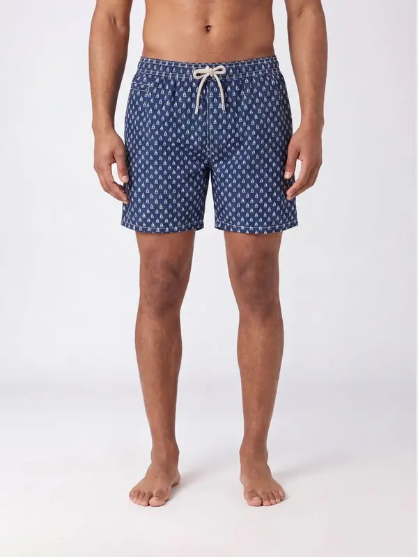 MC2 SAINT BARTH Swim Shorts With Print - Navy