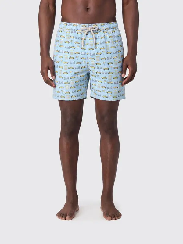 MC2 SAINT BARTH Swim Shorts With Print - Sky
