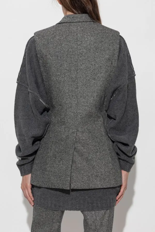 MAISON MARGIELA Single-breasted Vest With Notched Lapel And Single Vent