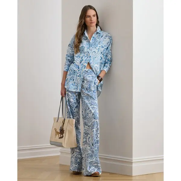 Ralph Lauren Relaxed Fit Paisley Linen Button-up Shirt