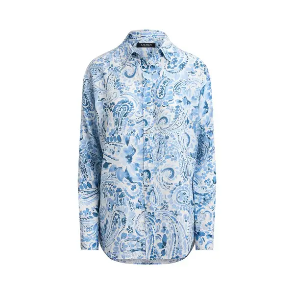 Ralph Lauren Relaxed Fit Paisley Linen Button-up Shirt