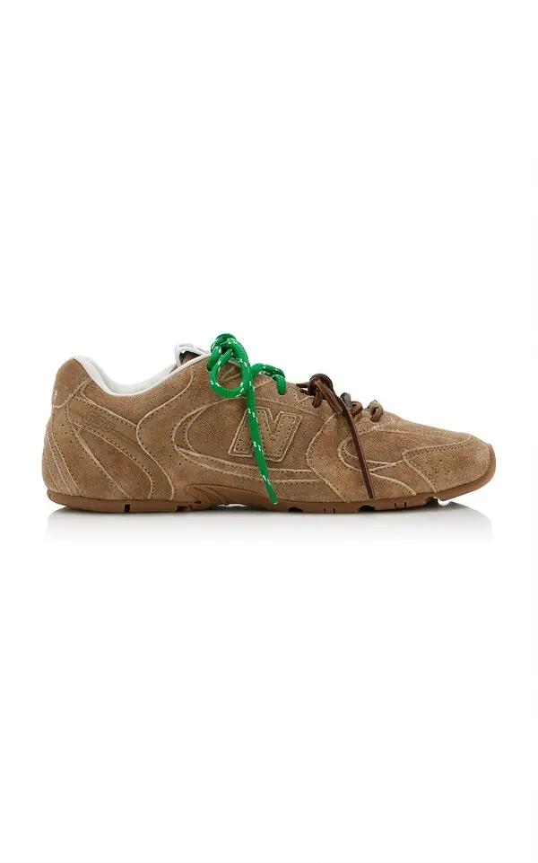 Miu Miu X New Balance 530 Sl Suede Sneakers - Brown