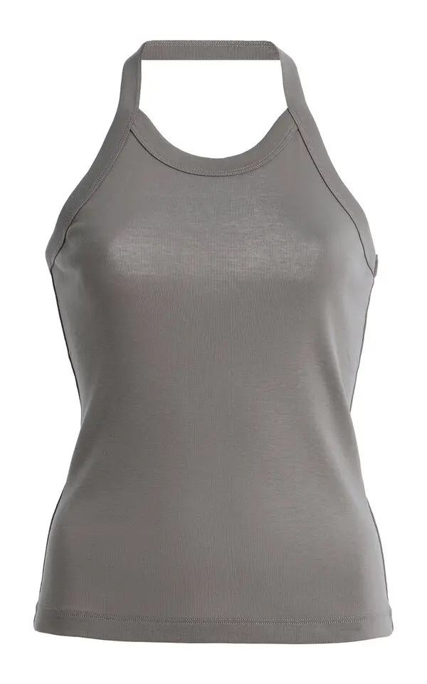 FLORE FLORE Angie Halter Neck Tank Top - Grey