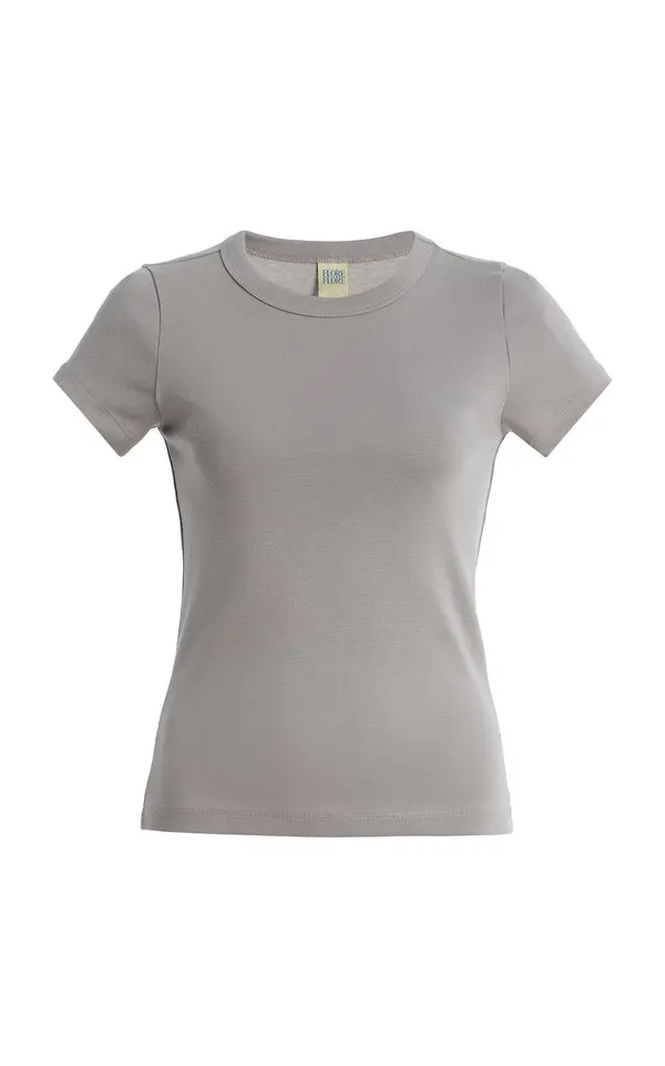 FLORE FLORE Car Cotton Baby Tee - Grey