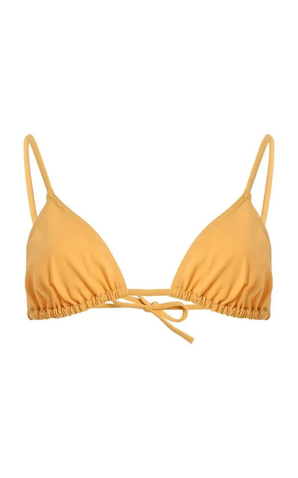 ERES Mouna Ruched Bikini Top - Yellow