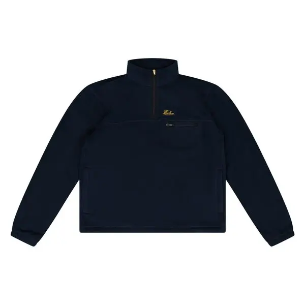 Aimé Leon Dore Quarter Zip Fleece Pullover 'navy Blazer - Blue