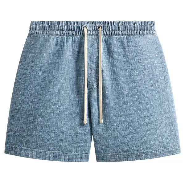 Kith Textured Indigo Weave Cayden Short 'light Indigo - Blue