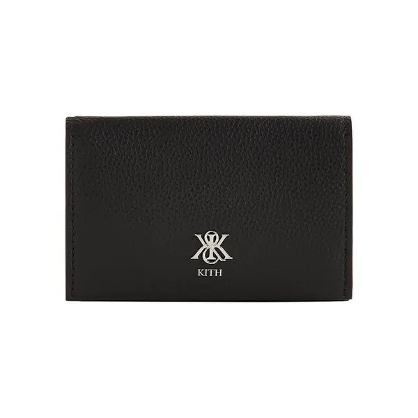 Kith Tumbled Leather Card Holder - Black