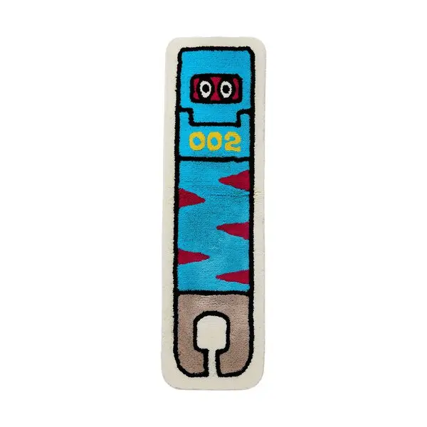 GALLERY 1950 Exclusive Robot Rug 002 - Blue