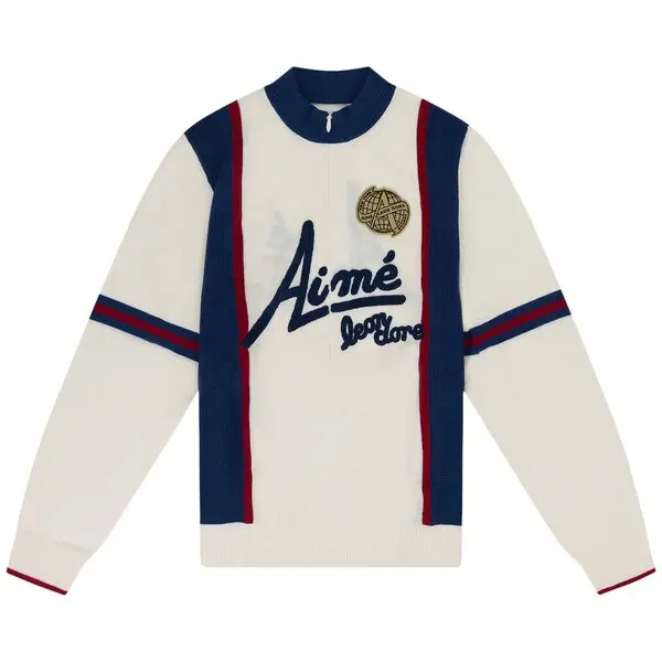 Aimé Leon Dore Long-sleeve Cycling Jersey 'pristine - White